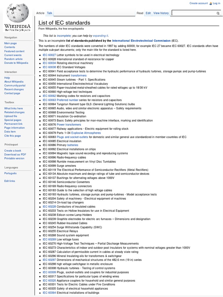 List of IEC Standards Wikipedia, The Fr | Photovoltaic System ...