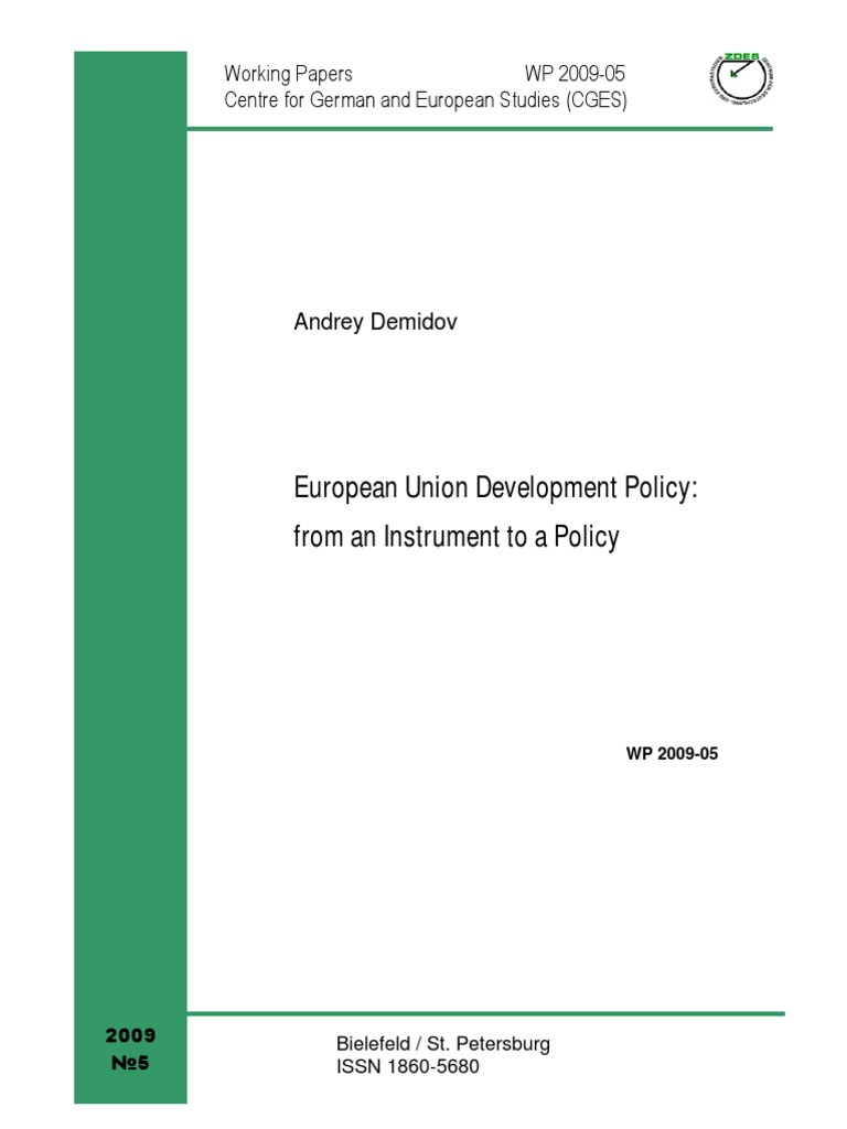 WP 2009-5 Andrey Demidov | PDF | Aids | European Union
