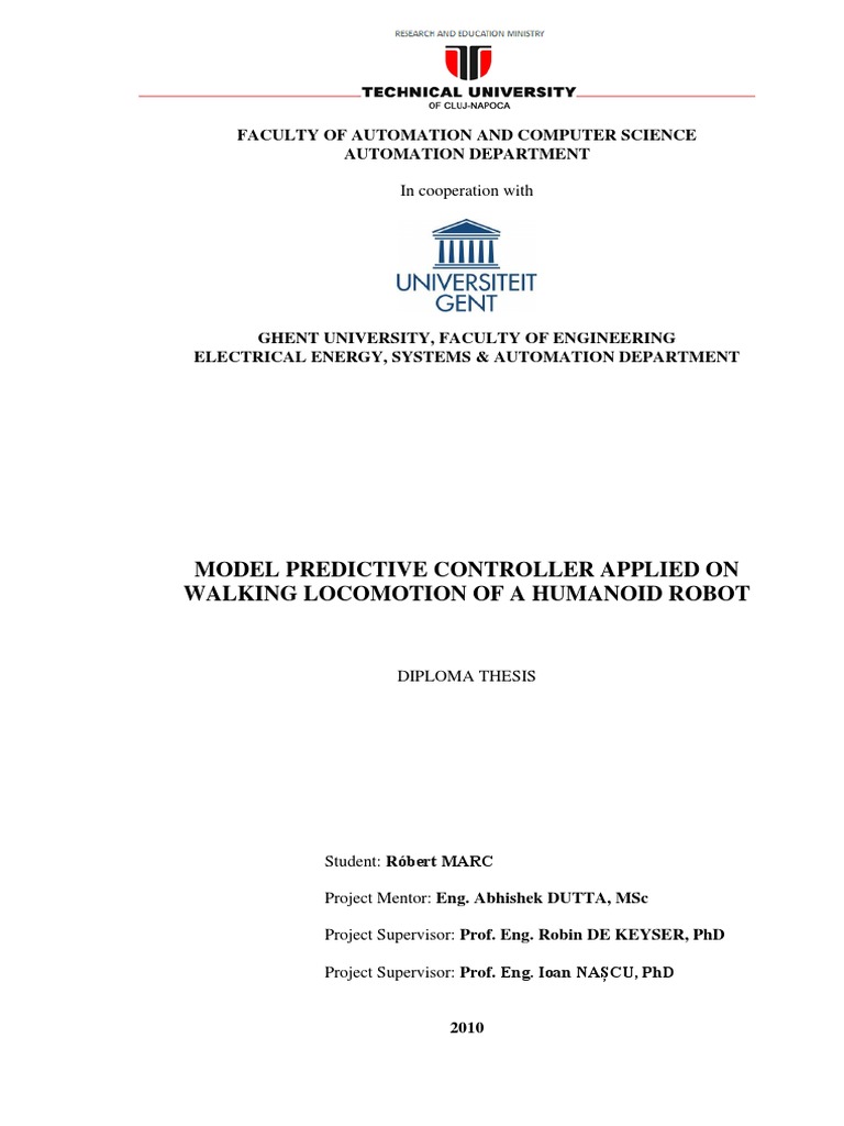 Model Predictive Controller Applied On Walking Locomotion Of A Humanoid