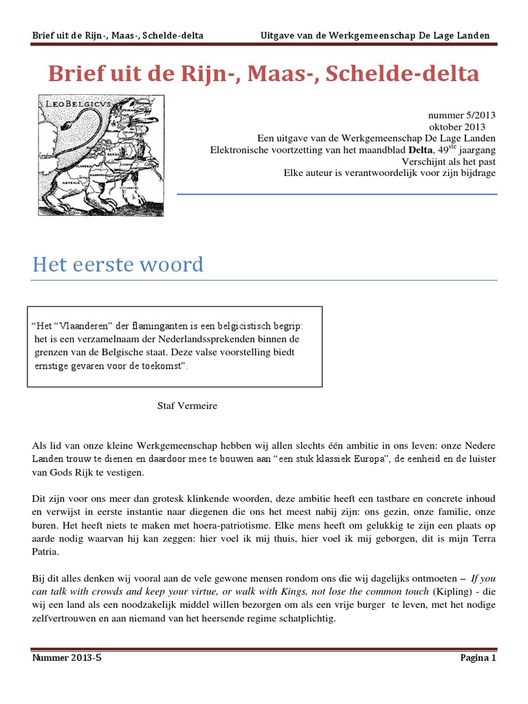 Brief Uit de Rijn - Maas - Schelde-Delta - 5 2013 | PDF