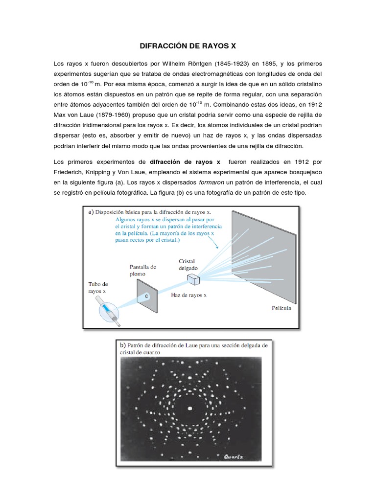 Difracción de Rayos X | PDF | Cristalografía de rayos X | Rayo X