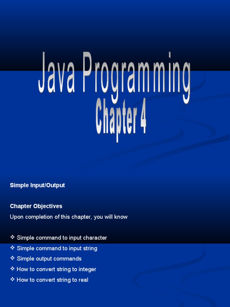 Basic Java Chapter 4 Pdf Inputoutput String Computer Science 