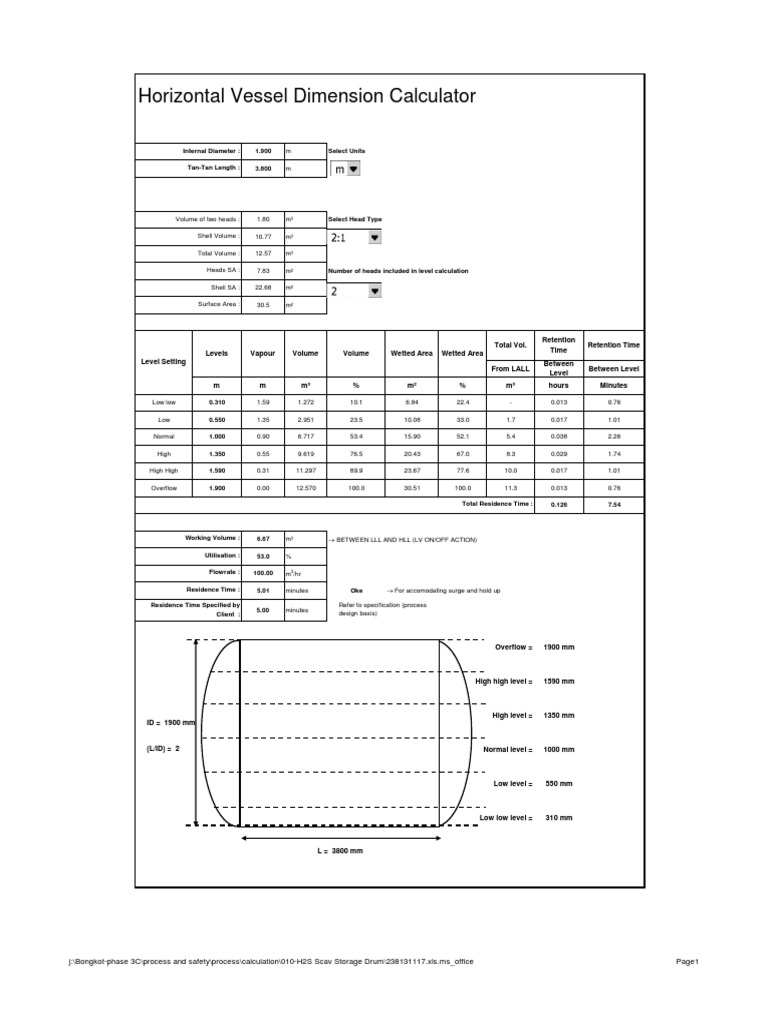 Vessel (Drum) Sizing | PDF
