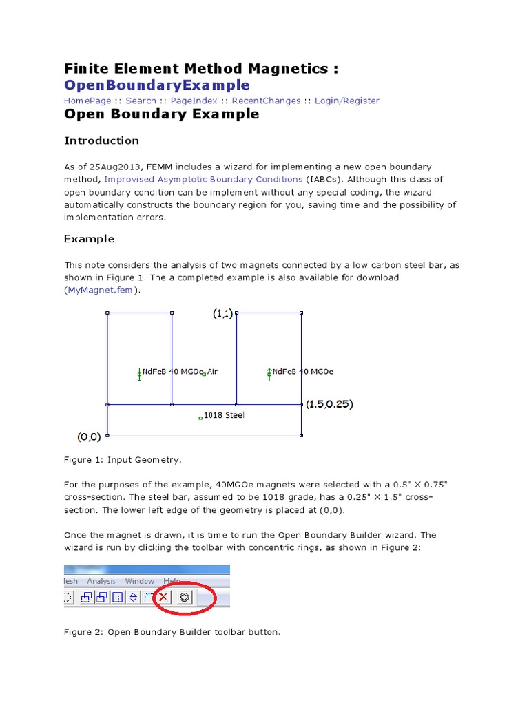 Open Boundary Example in FEMM | Boundary Value Problem | Matlab