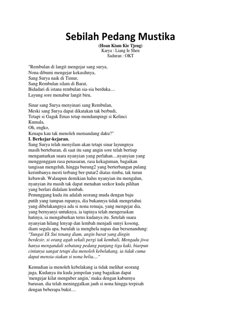 Sebilah Pedang Mustika | PDF