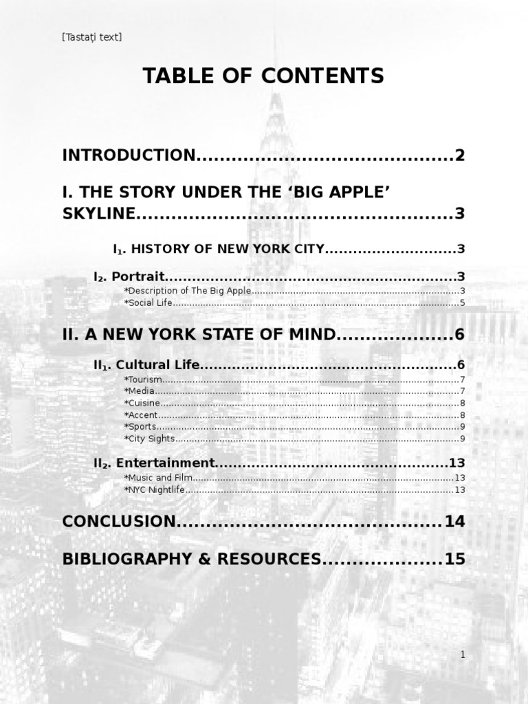Atestat Engleza New York | PDF