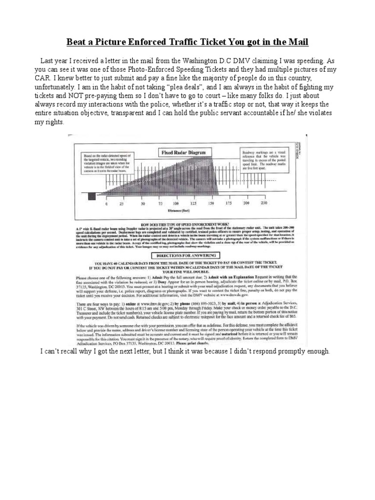 Fight Photo-Enforced Traffic Tickets | PDF | Traffic Ticket ...
