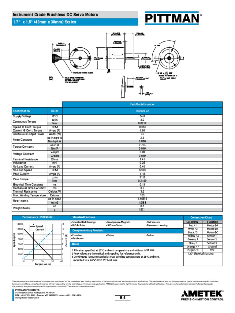 Ametek Motor | PDF | Electric Motor | Manufactured Goods