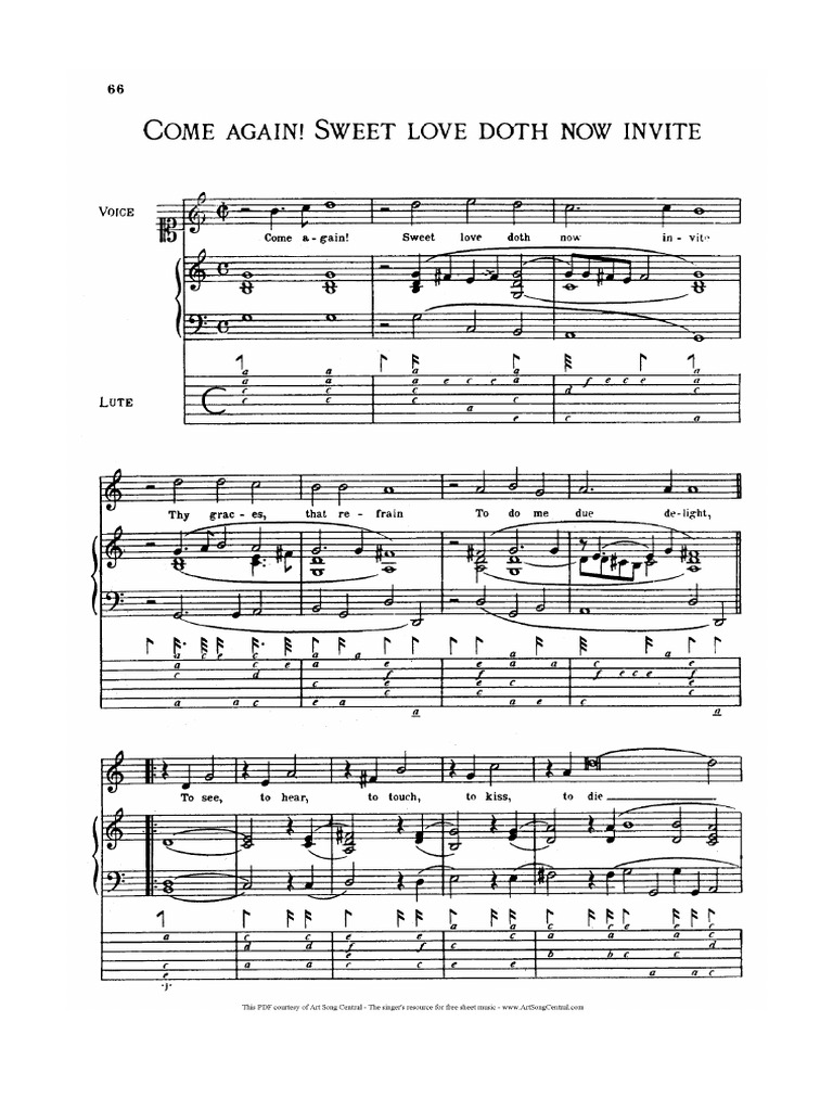 Dowland, J. Come Again! | PDF