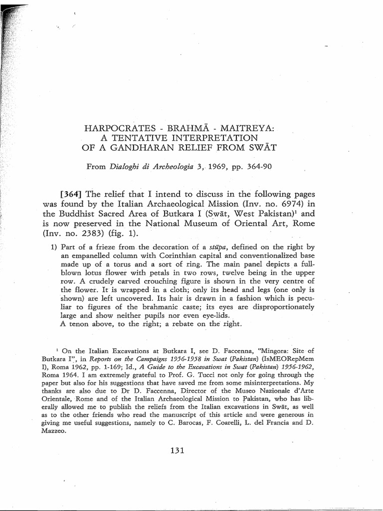 Harpocrates and Maitreya in Gandhara | PDF | Brahman | Ātman (Hinduism)