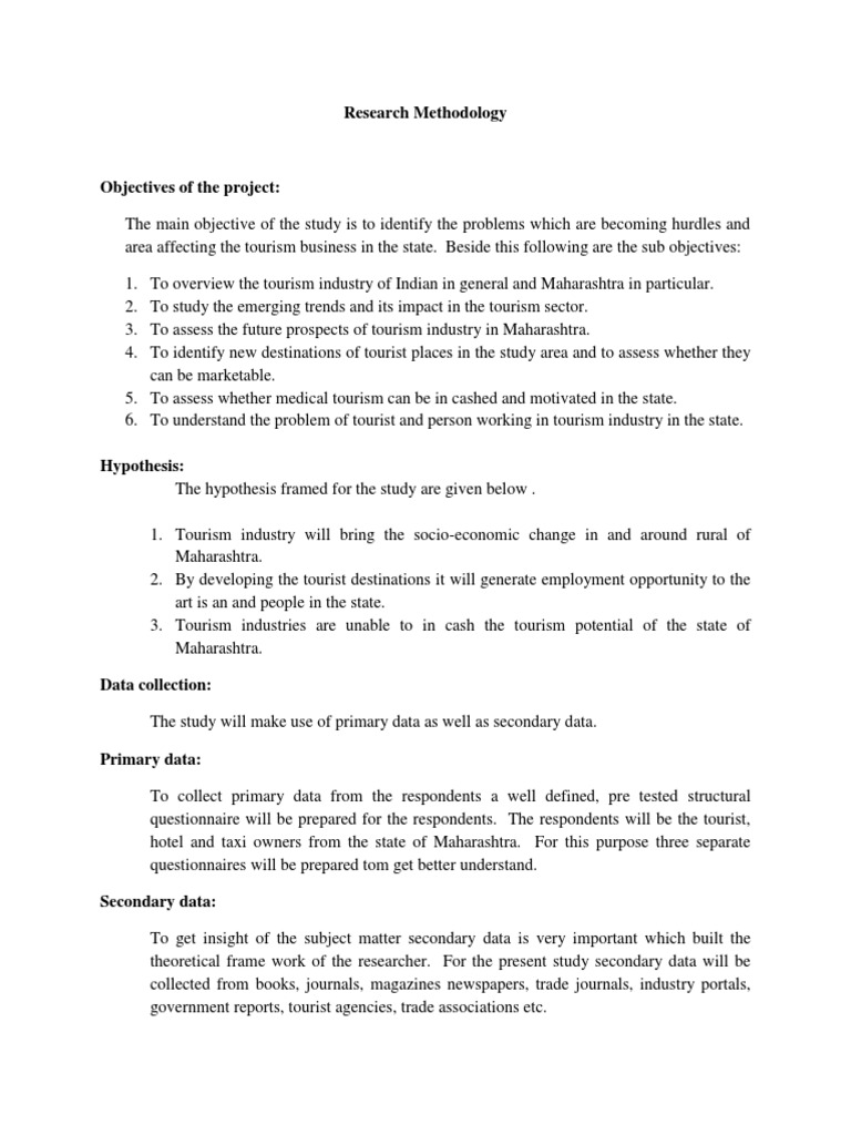 Research Methodology | Tourism | Tourism And Leisure