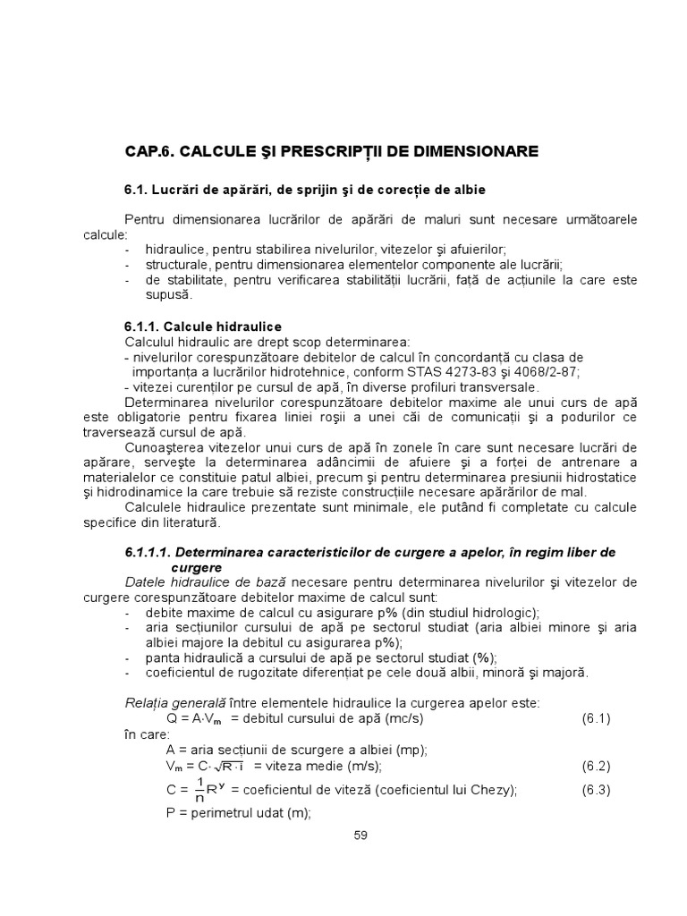Cap. 06 Calcule Si Prescriptii de Dimensionare | PDF