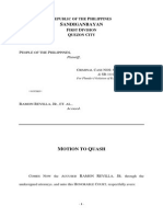 Motion To Quash Sample | PDF | Element (Criminal Law) | Jurisdiction