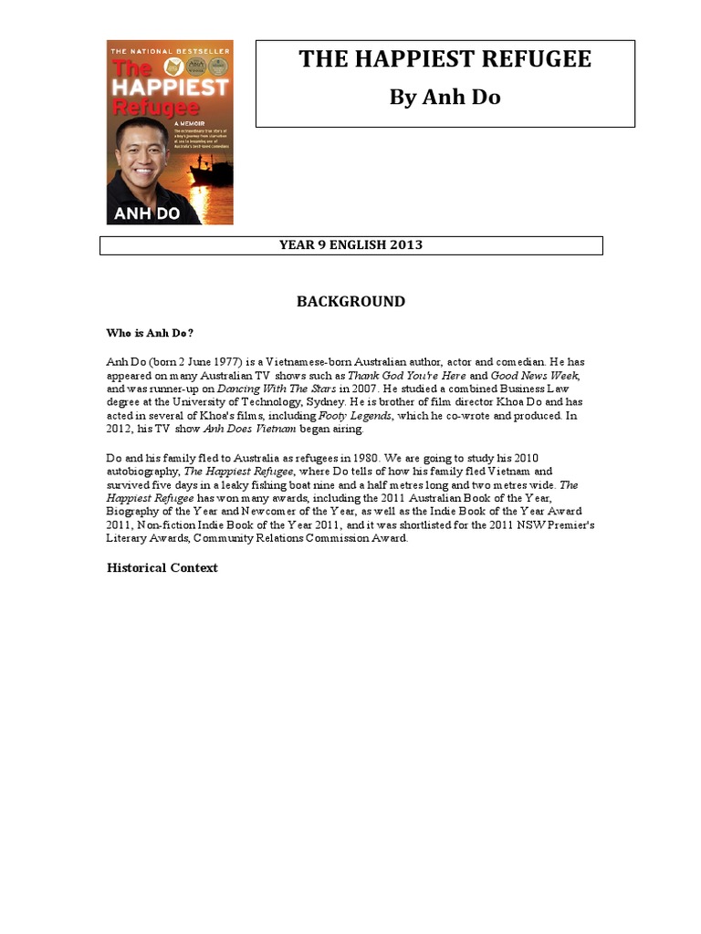Anh Do: The Happiest Refugee Overview | PDF | Vietnam War | Vietnamese ...