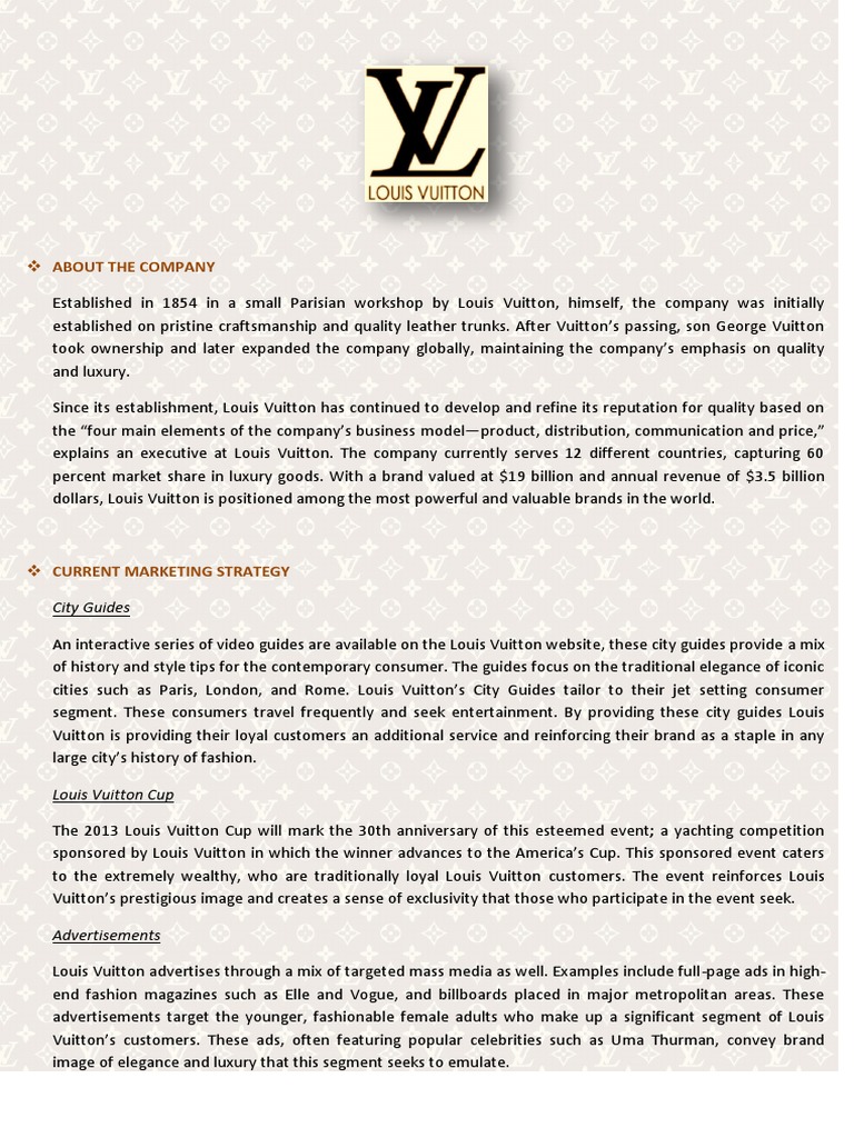 LV | PDF | Luxury Goods | Market Segmentation