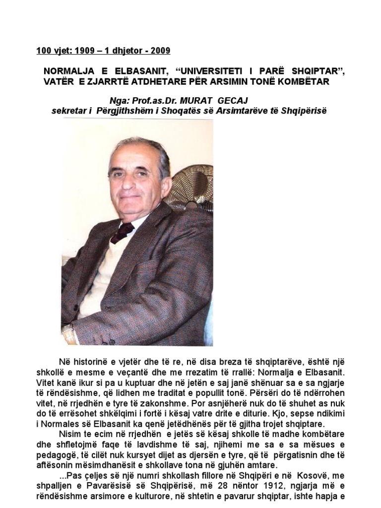 Normalja e Elbasanit | PDF