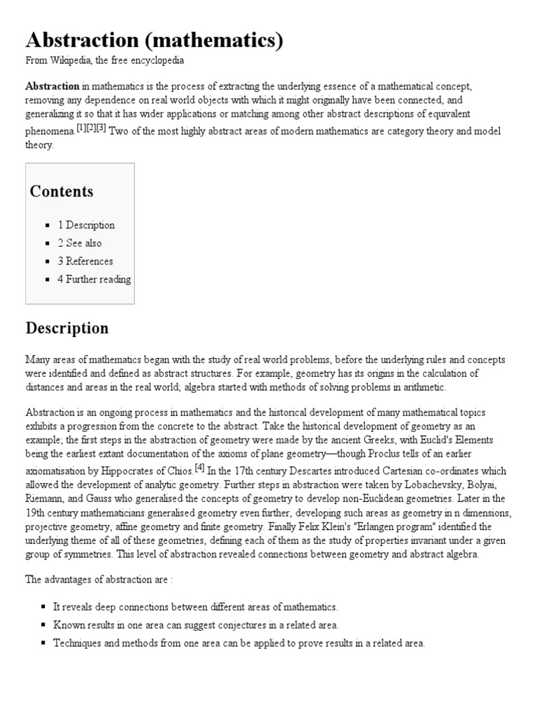Abstraction (Mathematics) | PDF | Geometry | Logic