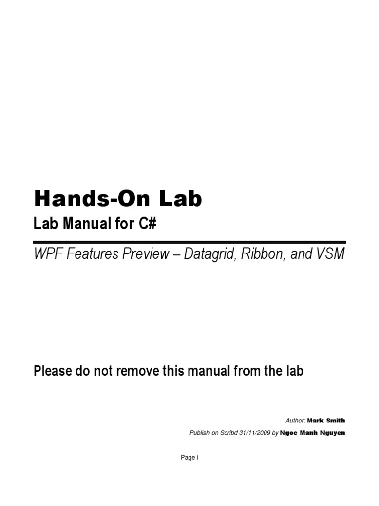 Wpf Features Data Grid Ribbon Vsm Unduh Gratis Pdf Windows Presentation Foundation