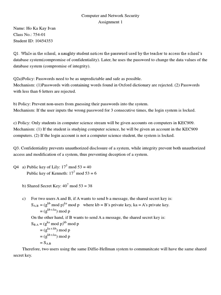 Computer And Network Security Assignment 1 Pdf Network Security 4631