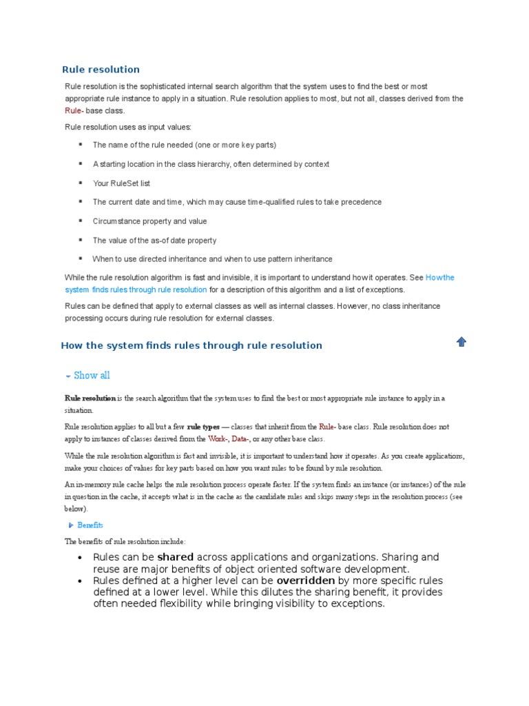 PEGA Rule Resolution | PDF | Class (Computer Programming) | Inheritance (Object Oriented ...