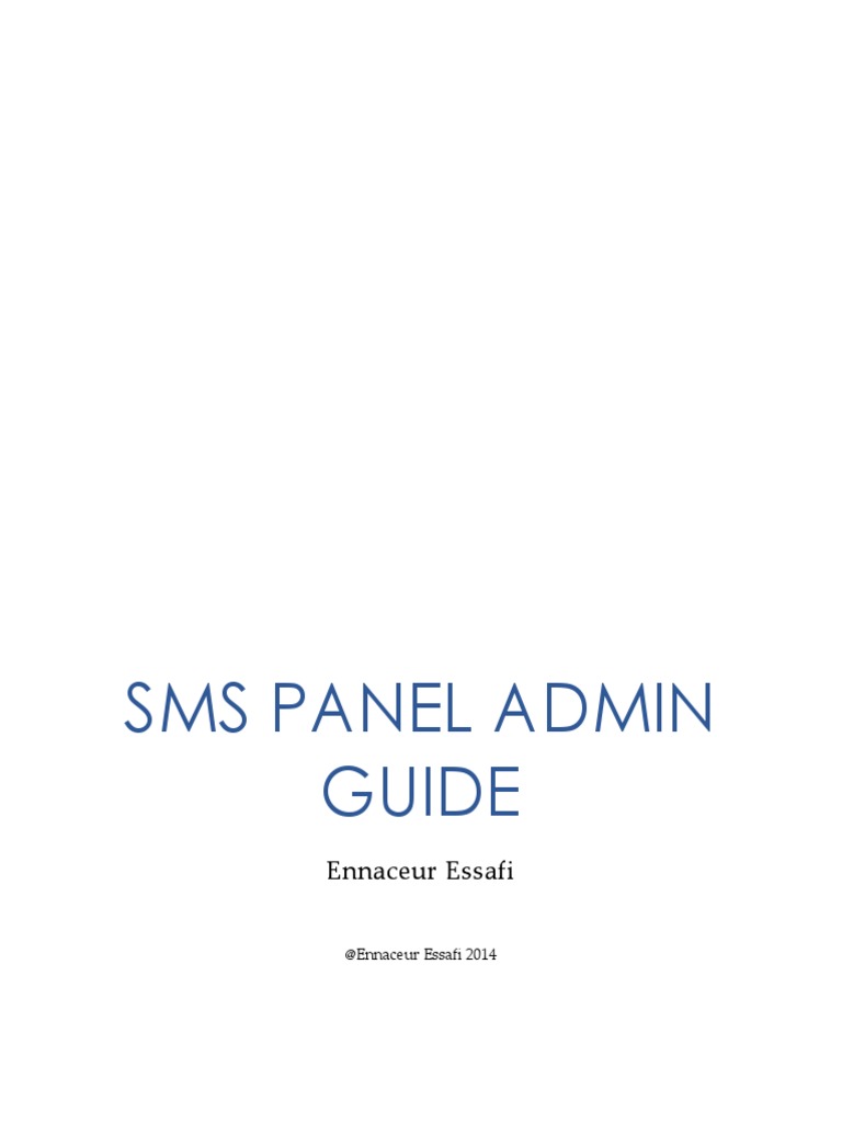 Sms Panel Admin Guide | PDF | Short Message Service | Computing