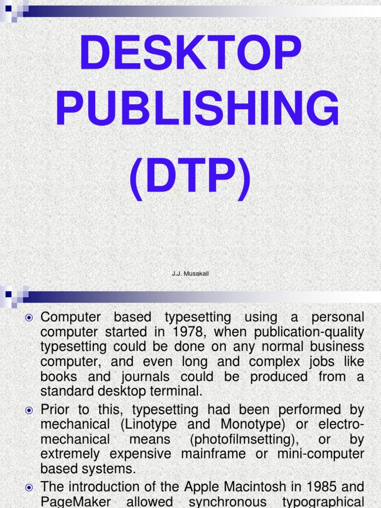 DTP | Download Free PDF | Office Equipment | Computer Engineering