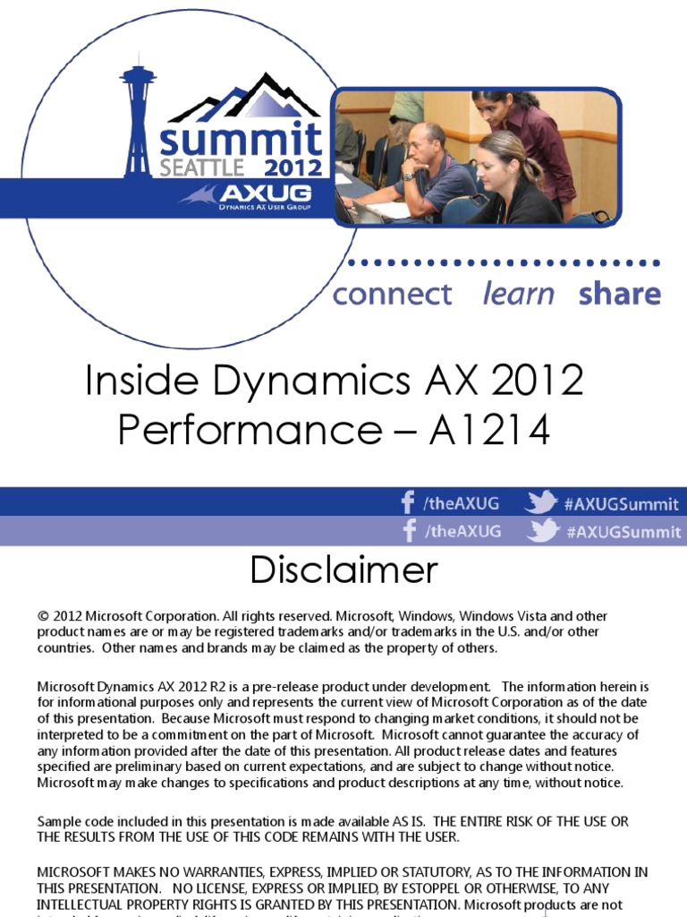 Inside Dynamics AX 2012 Performance - A1214 | PDF | Database Index ...