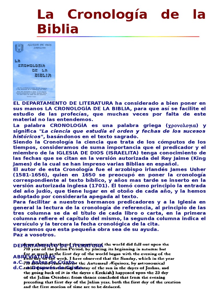 La Cronología de La Biblia | PDF