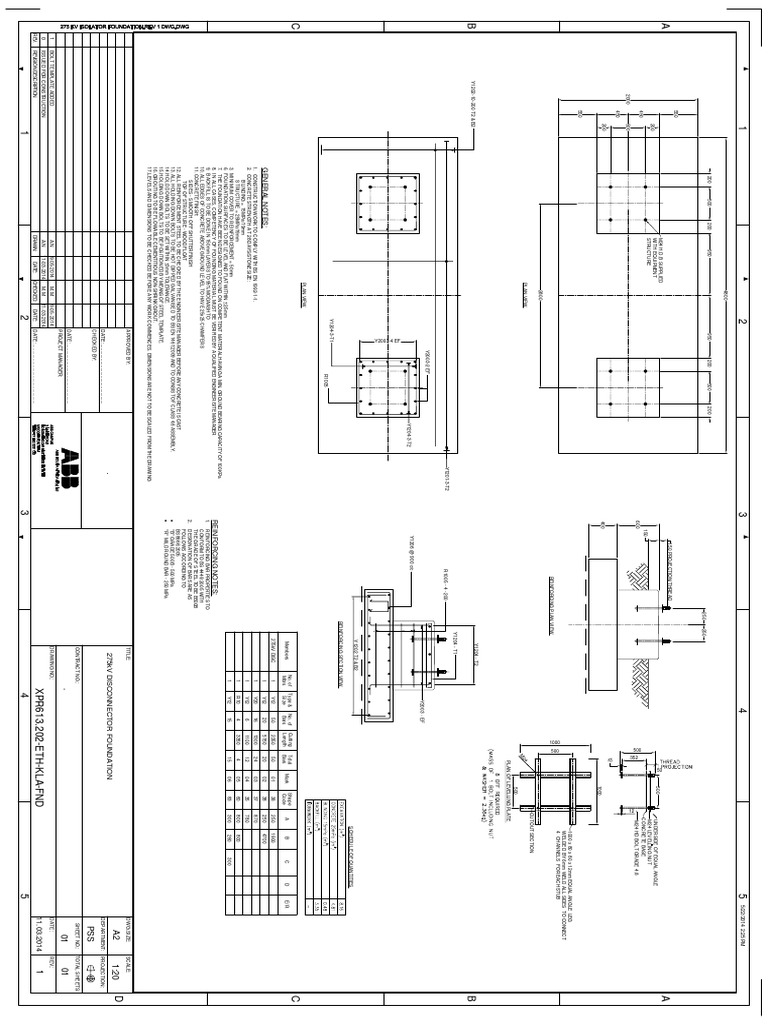275 KV Isolator Disconnector Foundation | PDF | Technology & Engineering