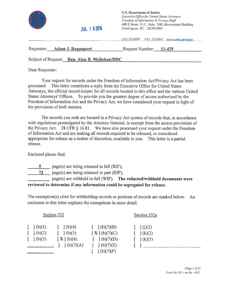 Responsive Documents - CREW: DOJ: Regarding Investigation of Alan ...