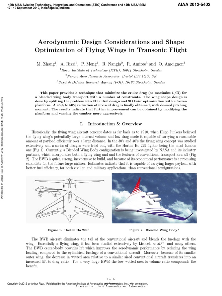 Aerodynamic Design Considerations and Shape | Drag (Physics) | Airfoil