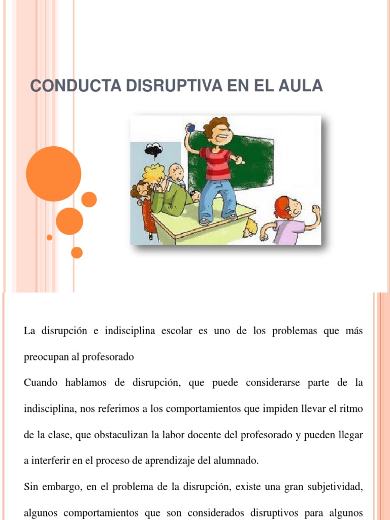 Conducta Disruptiva en El Aula | Comportamiento | Atención