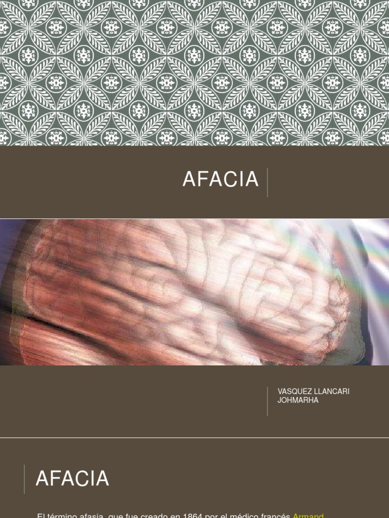 AFACIA | PDF | Afasia | Neurología