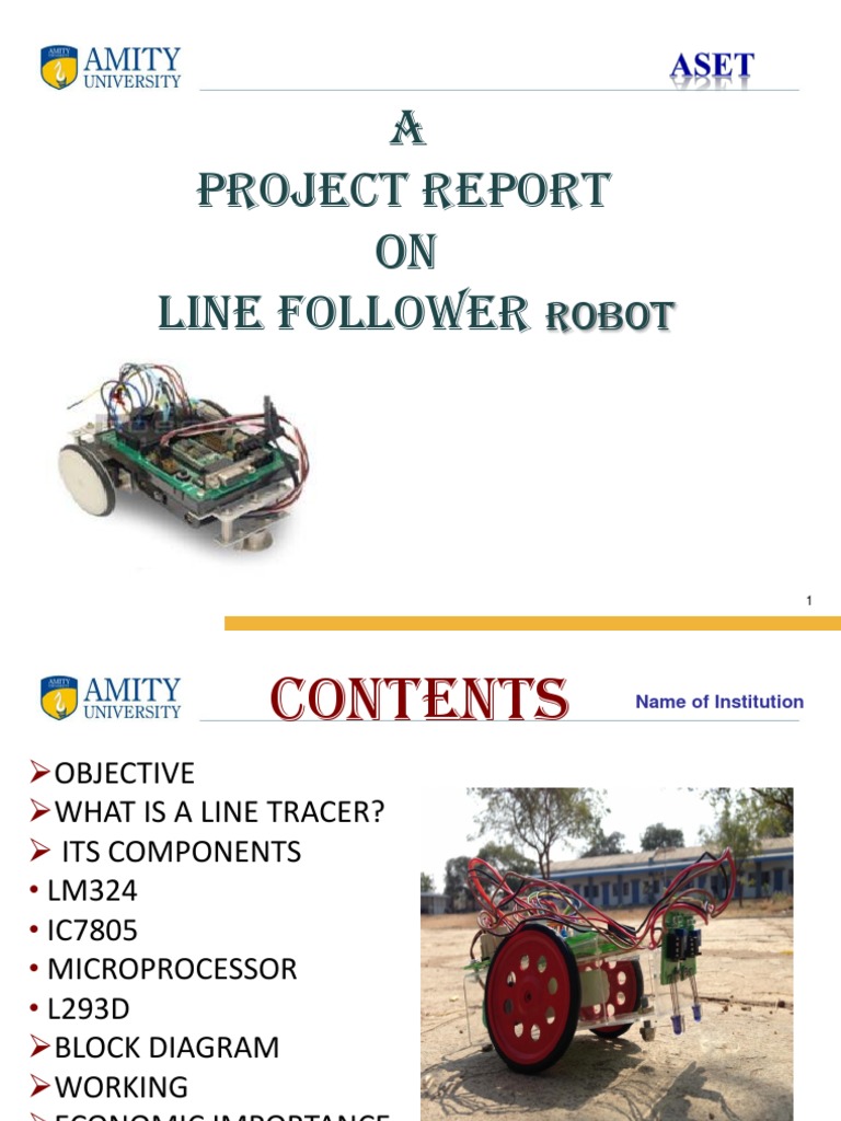 Line Follower Robot Project Report | PDF | Infrared | Electric Motor