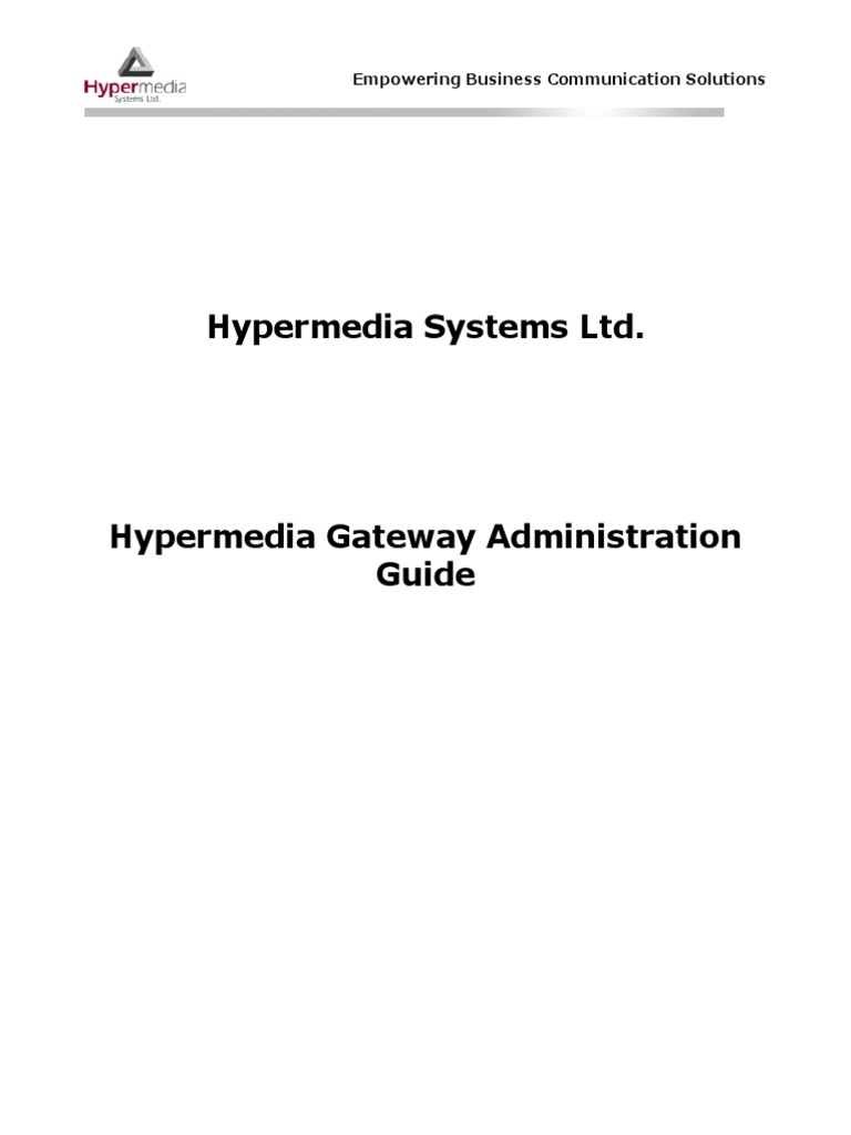 Hypermedia Systems - Hypermedia Gateway Administration Guide | PDF | Secure Shell | Login