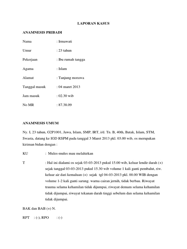 LAPORAN KASUS GEMELI | PDF