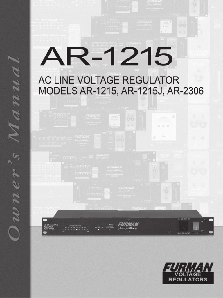 AR 1215 Manual | PDF | Electromagnetic Interference | Fuse (Electrical)