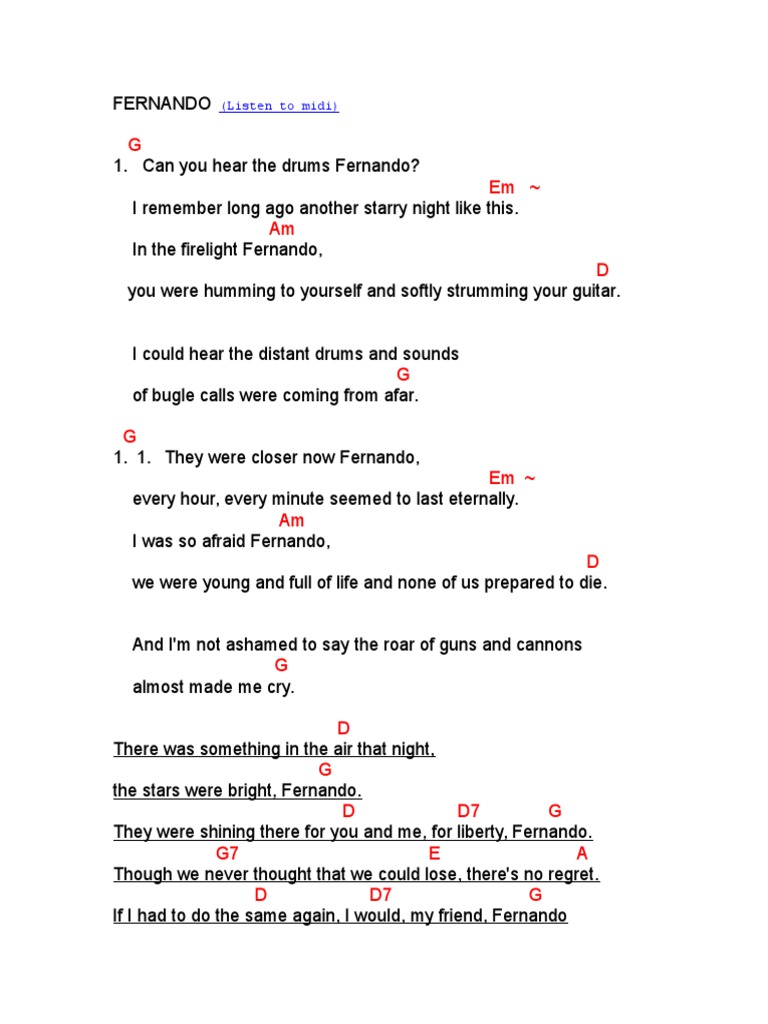 G em Am D: (Listen To Midi) | PDF | Business