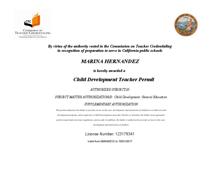 Teaching Permit | PDF