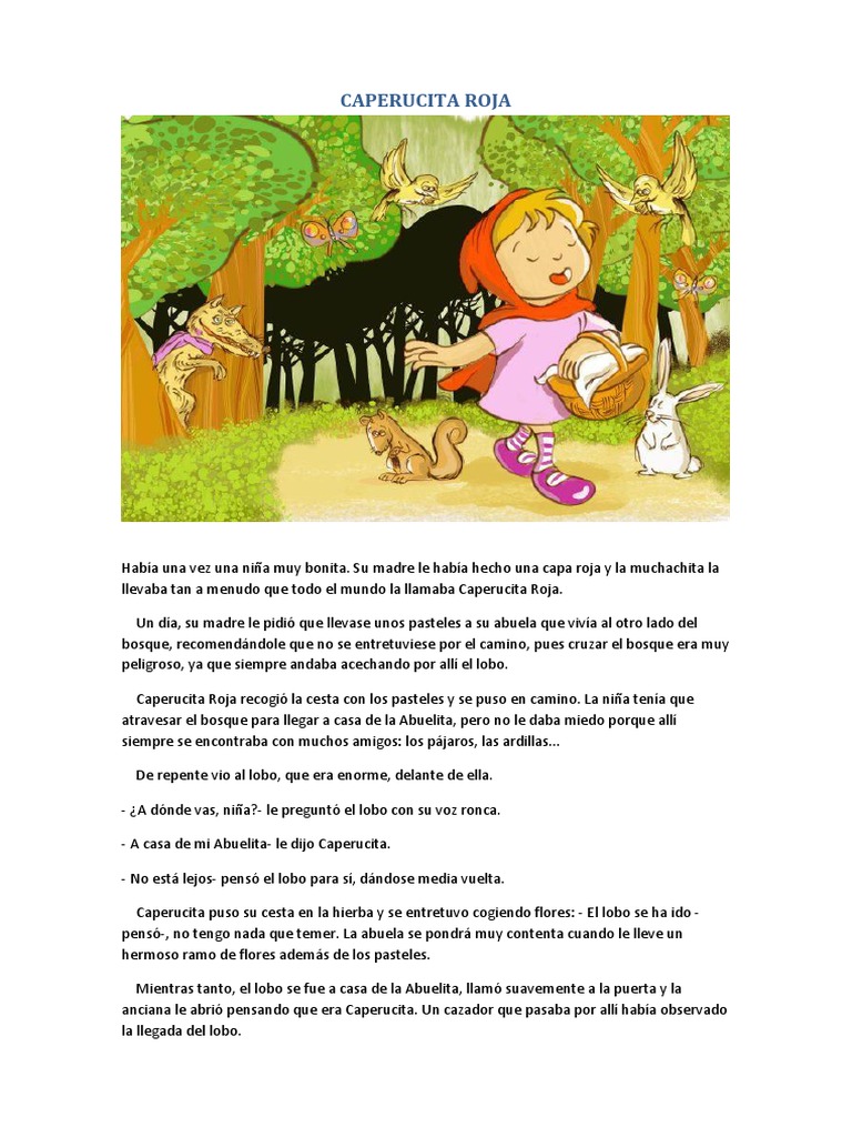 Dibujo De Caperucita Roja Habia Una Vez