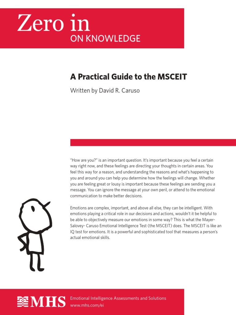 Practical Guide To MSCEIT | PDF | Emotional Intelligence | Intelligence