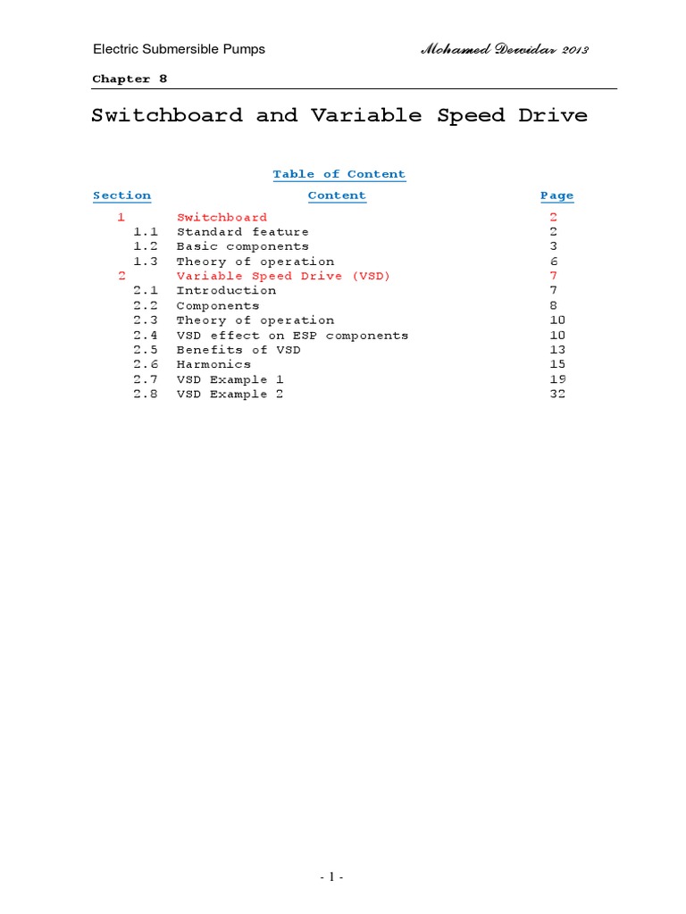 Chapter - 08 Switchboard and VSD | PDF | Rectifier | Power Inverter