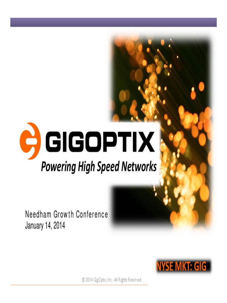 GigOptix (GIG) Needham Conference Version 1.14.14 FINAL | PDF | Equity ...