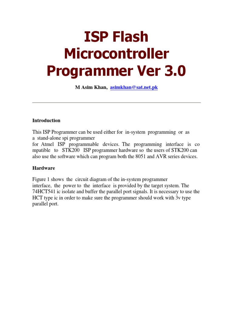 ISP Flash Microcontroller Programmer Ver 3 | PDF | Electrical Connector | Digital Technology