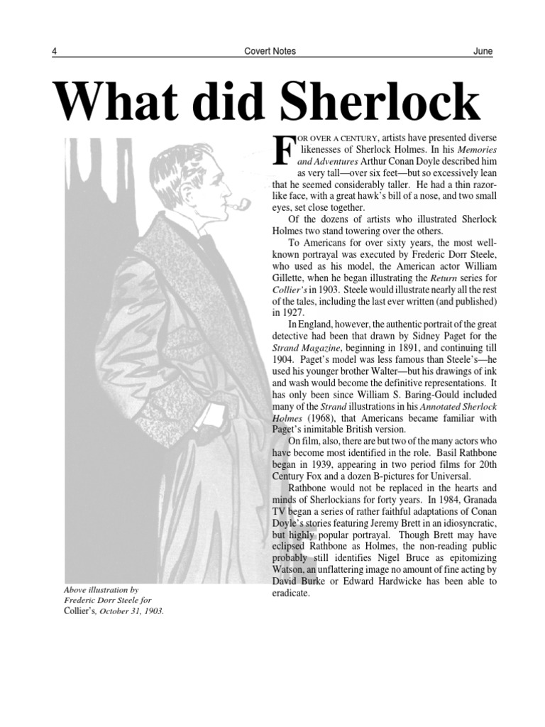 What did Sherlock: 4 Covert Notes June