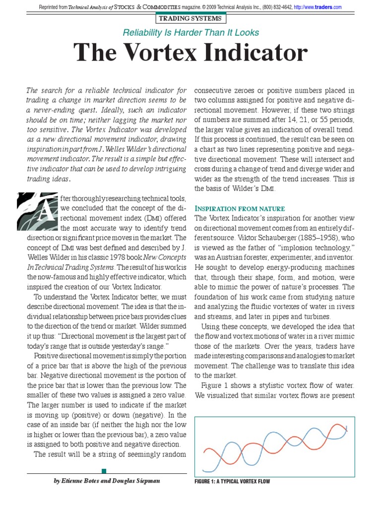 The Vortex Indicator: Reliability Is Harder Than It Looks | PDF ...