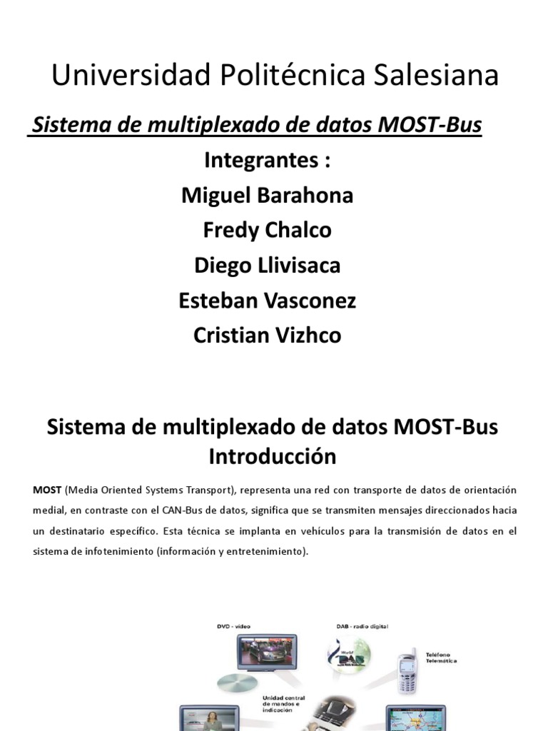 MOST Bus | PDF | Transmisión de datos | Transmisor