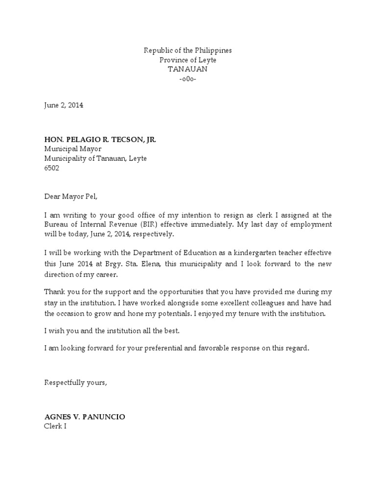 Resignation Letter | PDF