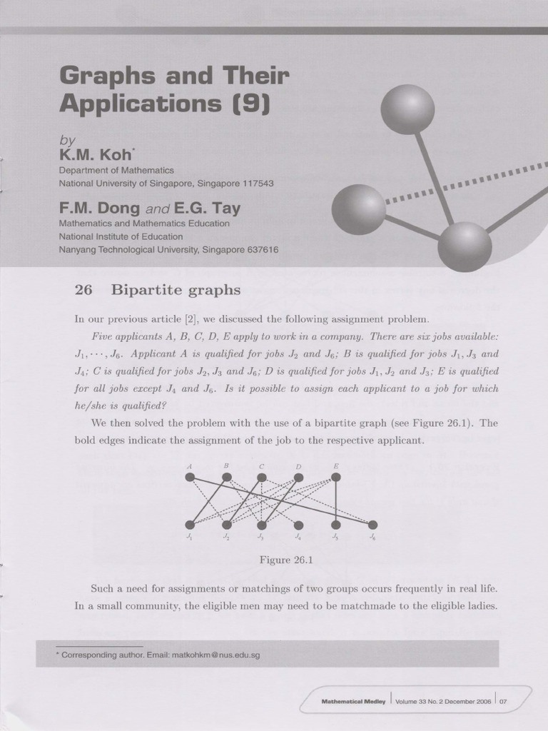 Bipartite Graph Matching Explained | PDF | Graph Theory | Discrete ...