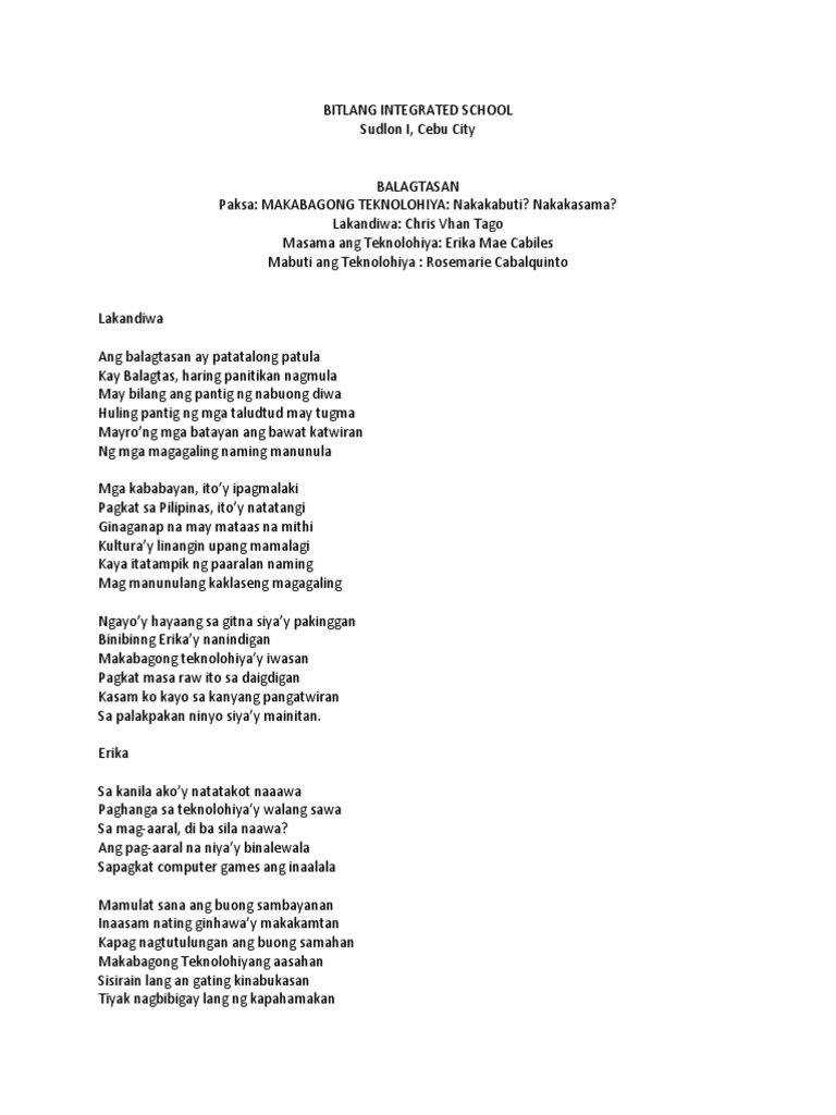 Balagtasan | PDF